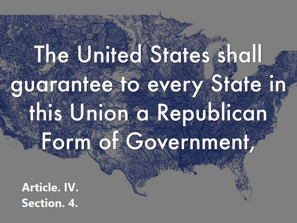 Republican Form of Government – John N. White